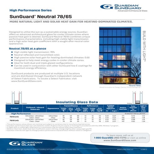 Guardian SunGuard Neutral 78/65 flyer | PDF