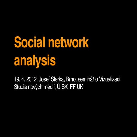 Social network analysis | PPT