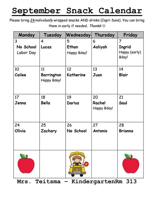 Snack chart pdf | PDF