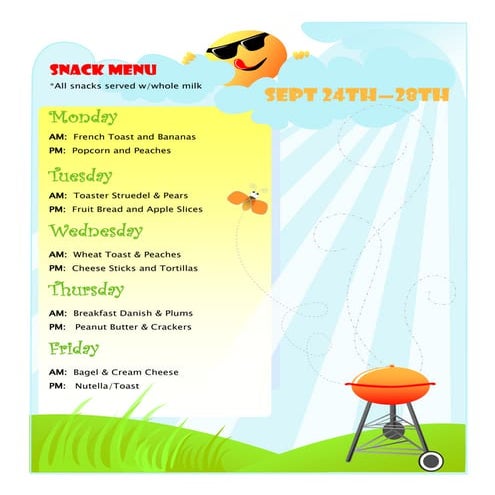 Snack & lunch menu | PDF