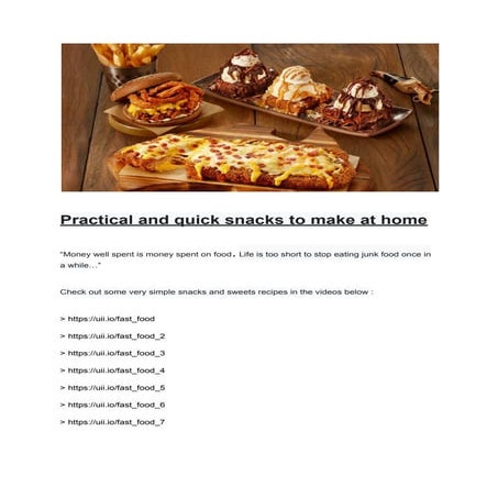 Snacks and Sweets | PDF