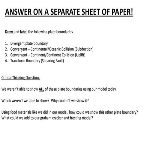 Snack tectonics lab | PPTX | Geography | Science
