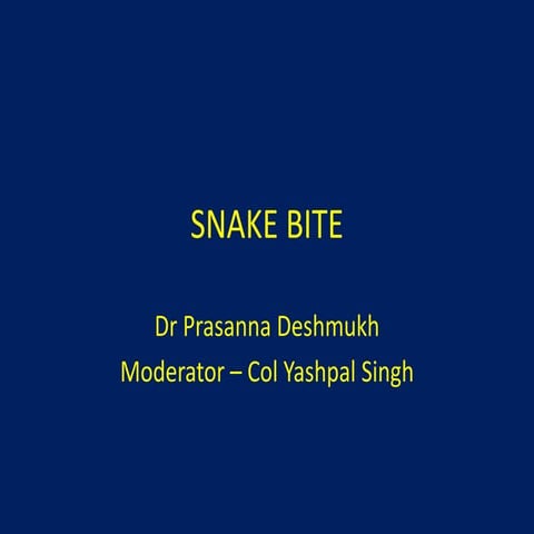 Snakebite | PPT
