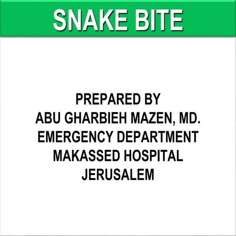 "Venomous Encounters: Understanding the Physiology, Treatment, and ...