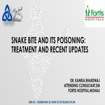 SNAKE BITE - types and management profile | PPT