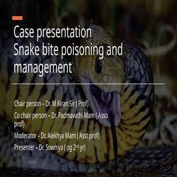 Snake bite and Management by Dr Sowmya.pptx
