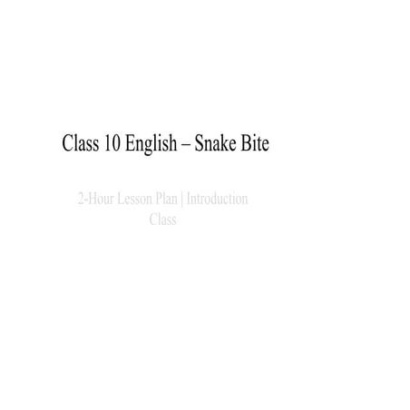Snake_Bite LP main.pdf chapter 1 nios secondary | PDF