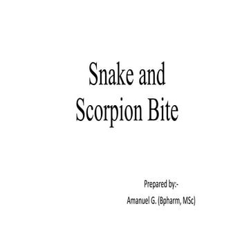 Snake Bite Management.pptx | Blood Disorders | Diseases and Conditions