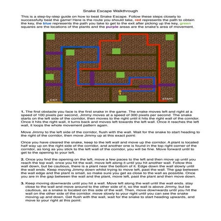 Snake escape walkthrough | PDF