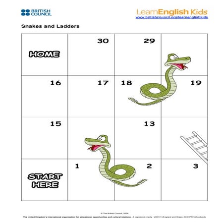 Snakes ladders-bw-activity | PDF