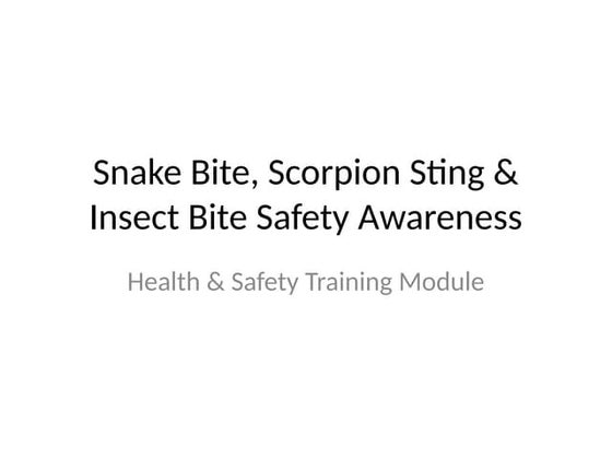 DESERT SNAKE SCORPION AWARENESS.pptx hse | PPTX