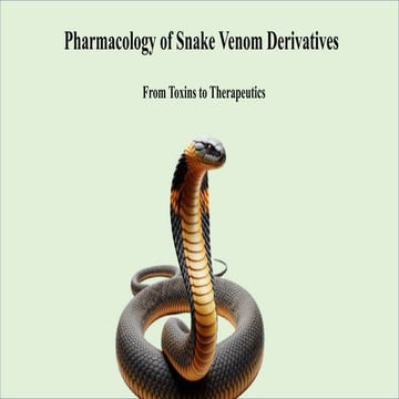 Snake venom contains a mixture of enzymes, peptides, and toxins with ...