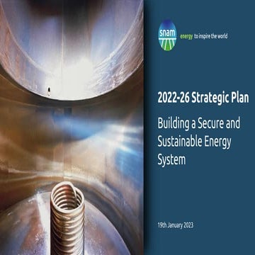 Snam 2022-2026 Strategic Plan | PDF