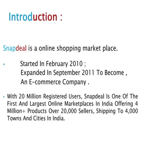 Snapdeal | PPTX
