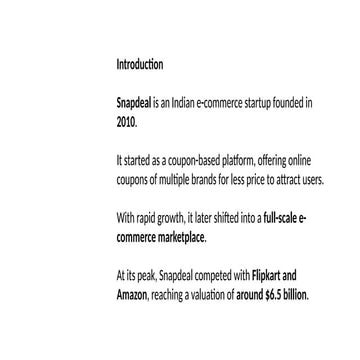 SnapDeal Revival Case Study | PPTX