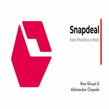 SnapDeal Revival Case Study | PPTX