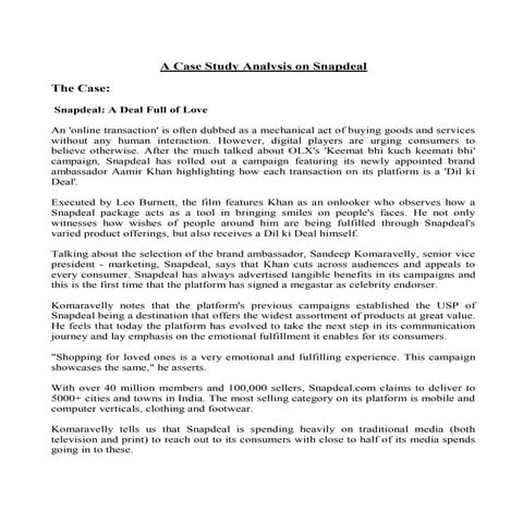 Snap deal aamir khan issue | PDF