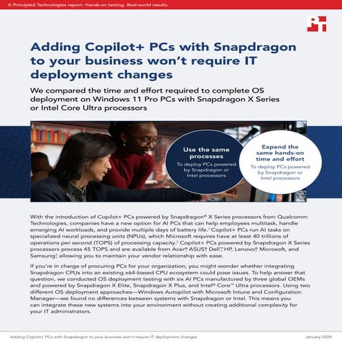 Adding Copilot+ PCs with Snapdragon to your business won’t require IT ...
