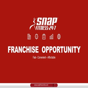 Snap fitness franchise opportunity | PDF