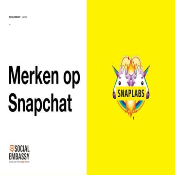 Snaplabs research: merken op Snapchat | PPT