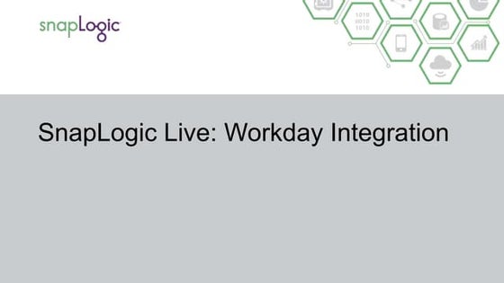 SnapLogic Live: AWS Integration | PPT