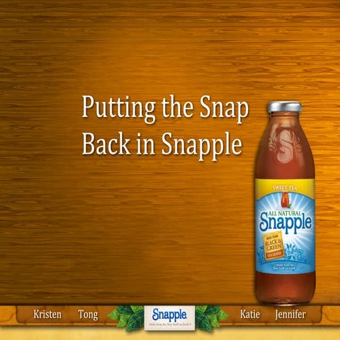 Snapple Case Study | PDF