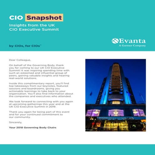 Snapshot UK CIO 2018 | PDF