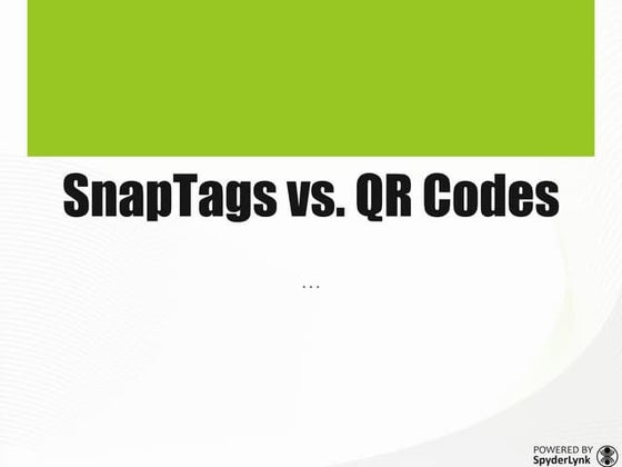 QR Codes vs SnapTags | PDF