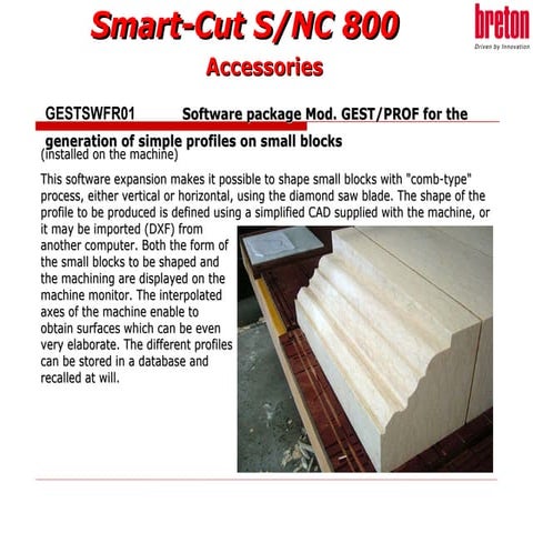 Smart-Cut S/NC 800 - Accessories | PPT