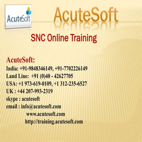 Snc online training | PPSX | Logistics | Business