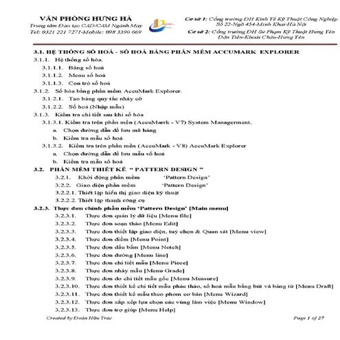 CÁC LỆNH GIÁC SƠ ĐỒ GERBER | PDF