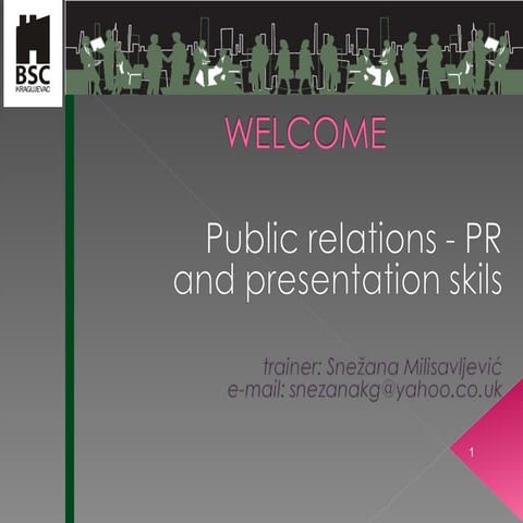 Snezana Milisavljevic - Public relations | PPT