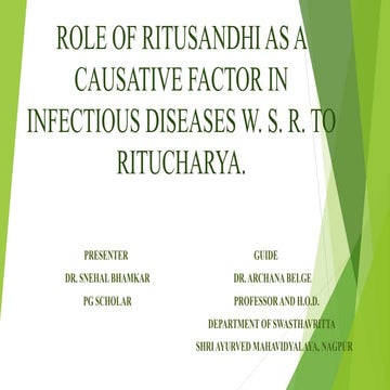 ritusandhi and infectious diseases.pptx | Endocrine and Metabolic ...