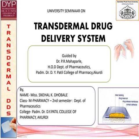 Formulation and evaluation of tdds | PPTX