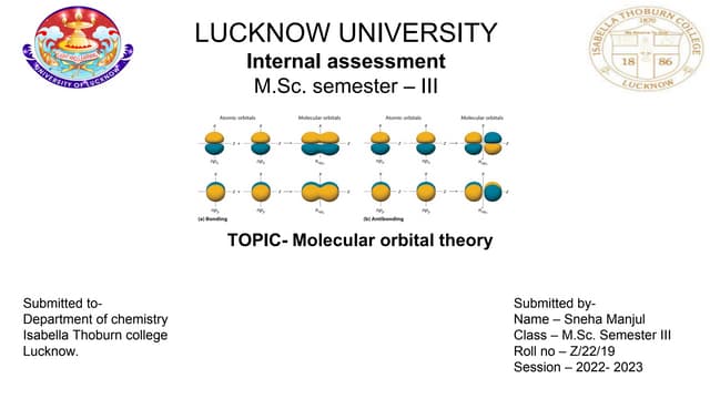 Molecular Orbital Theory (MOT) | PPTX