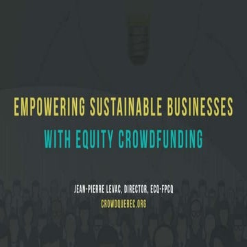 Empowering sustainable businesses with equity crowdfunding | PPT