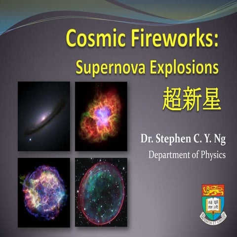 Cosmic Fireworks: Supernova Explosions | PPTX