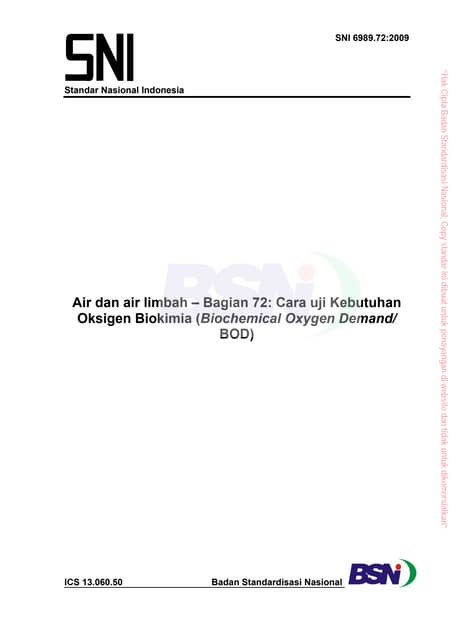 SNI 6989.59.2008 Metode Pengambilan Contoh Air Limbah | PDF