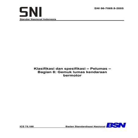 Sni gemuk | PDF