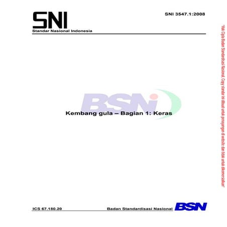 SNI KEMBANG GULA | PDF