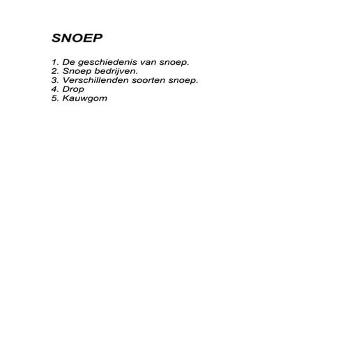 Snoep | PDF
