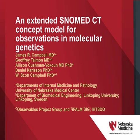 SNOMED CT concept model for molecular pathology_final.pptx | Genetics | Science