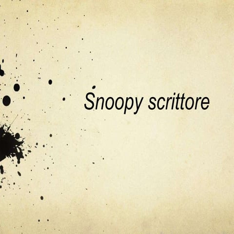 Snoopy scrittore | PPT