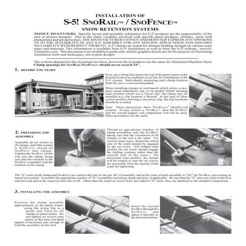 S-5! ColorGard System Installation Instructions | PDF