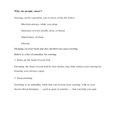 Why do people snore | PDF