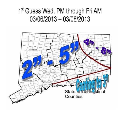 Snowfall map as of tuesday, 03052013 | ODP