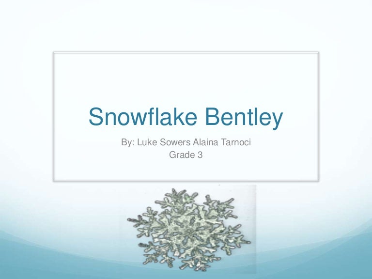 Snowflake bentley
