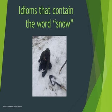 Snow idioms | PPTX