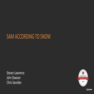 Snow SAM presentation March 2018 | PPT
