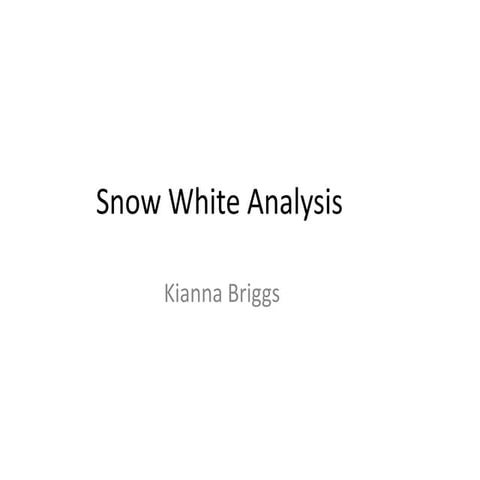 Snow white analysis | PPTX